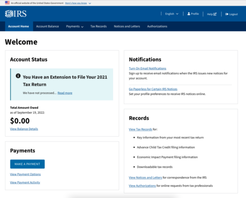 Access Your IRS Account Online - BNC
