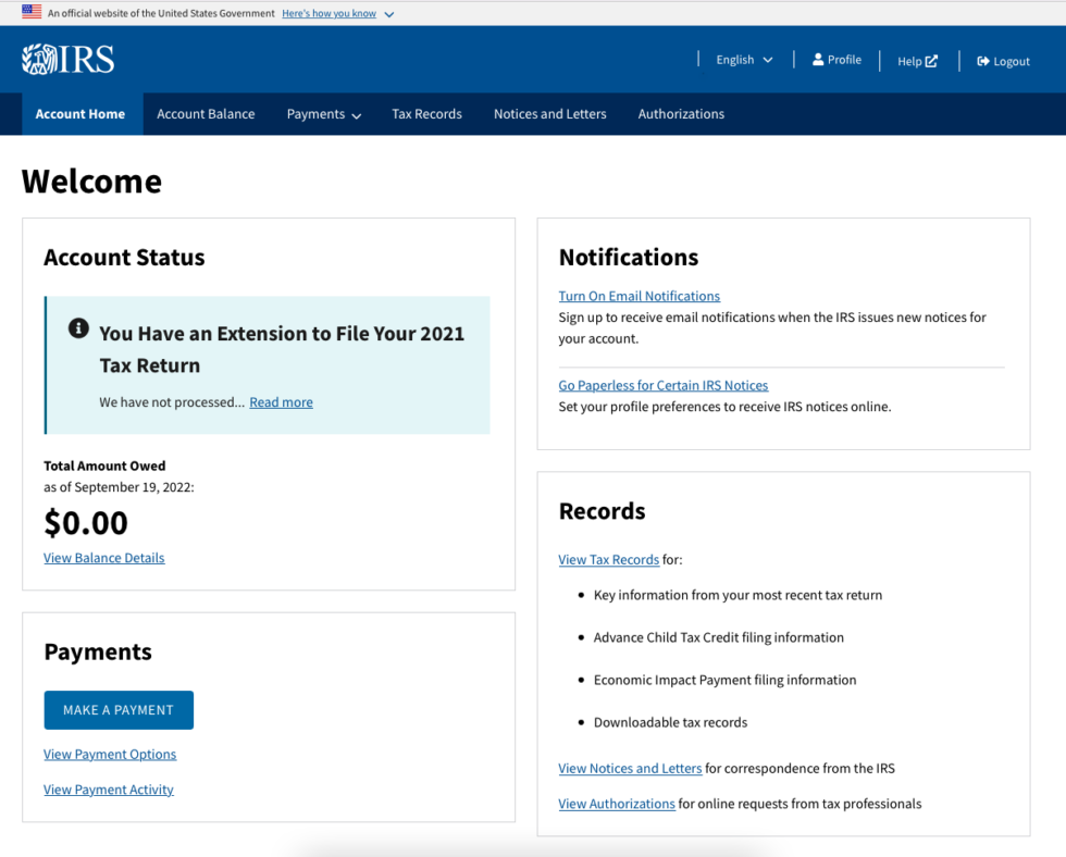 Access Your IRS Account Online - BNC